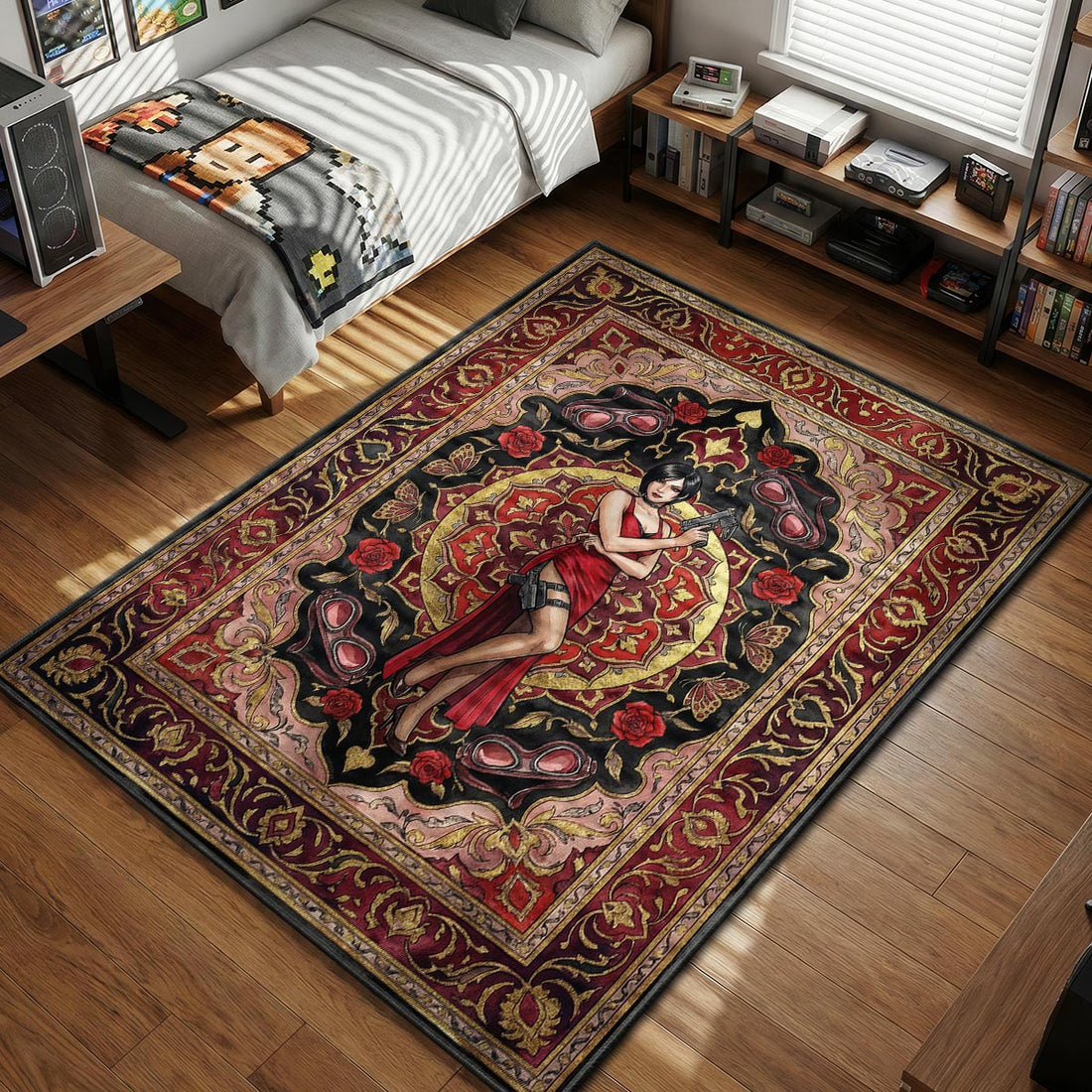 Ada Wong Crimson Spy Rug - Resident Evil Chair Mat | Padloom