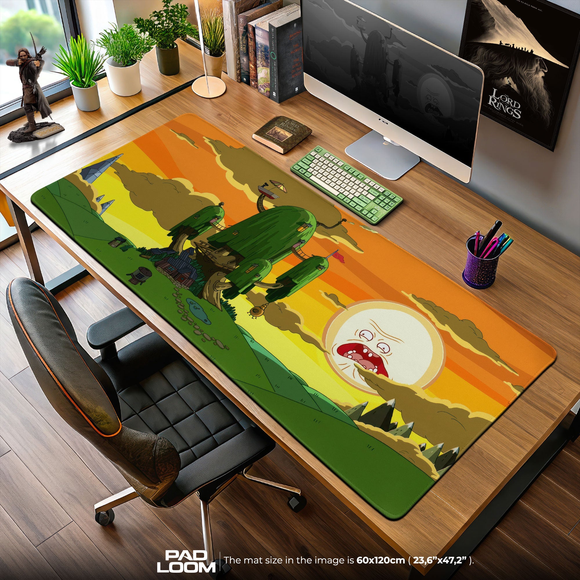 Adventure Time Treehouse Mouse Pad, Cartoon Gamer Desk Mat – Padloom