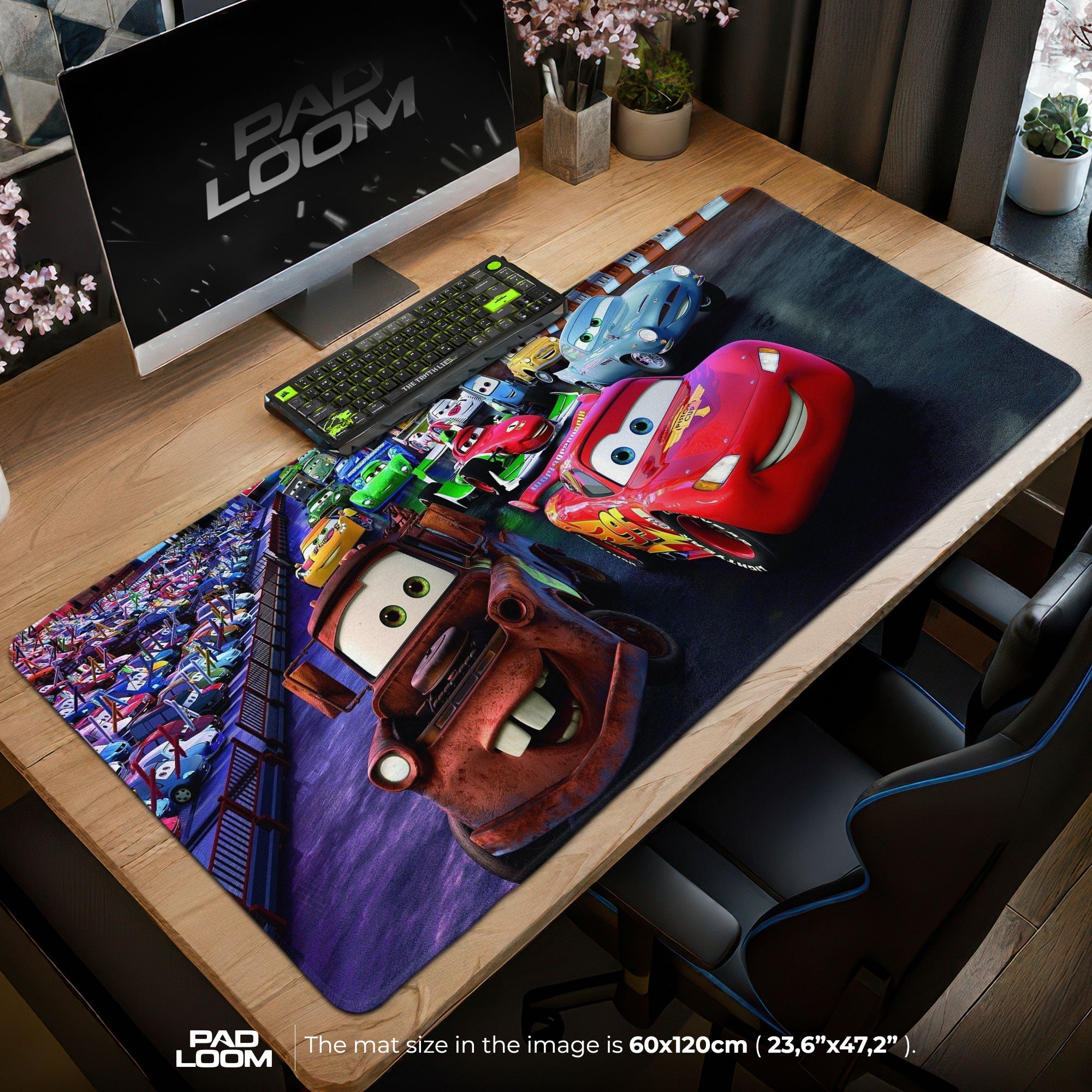 Cars Racing Duo Mouse Pad - Speedway Adventure Gaming Desk Mat – Padloom