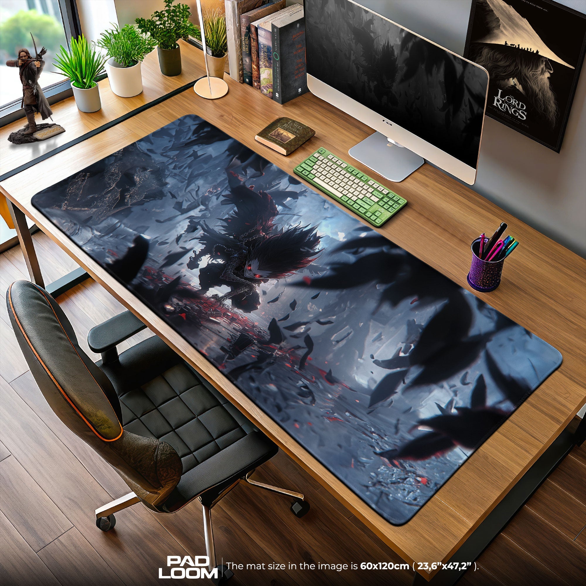 Death Note – Shadowfall Eyes Mouse Pad, Anime Gaming Desk Mat – Padloom
