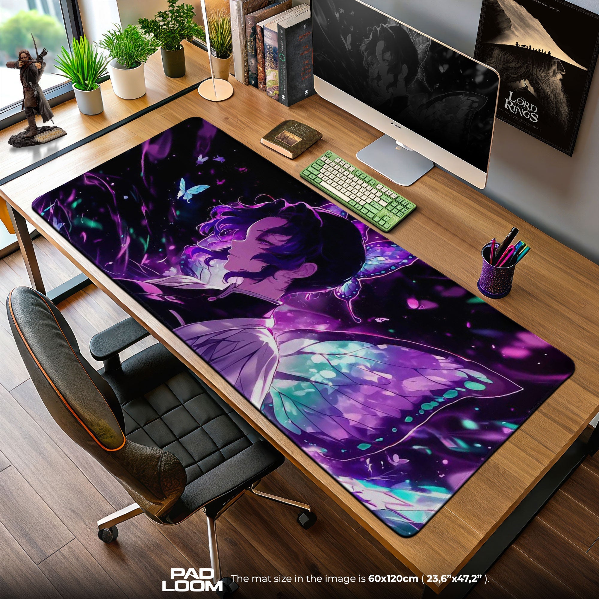 Demon Slayer Shinobu Kocho Mouse Pad – Anime Gaming Desk Mat – Padloom
