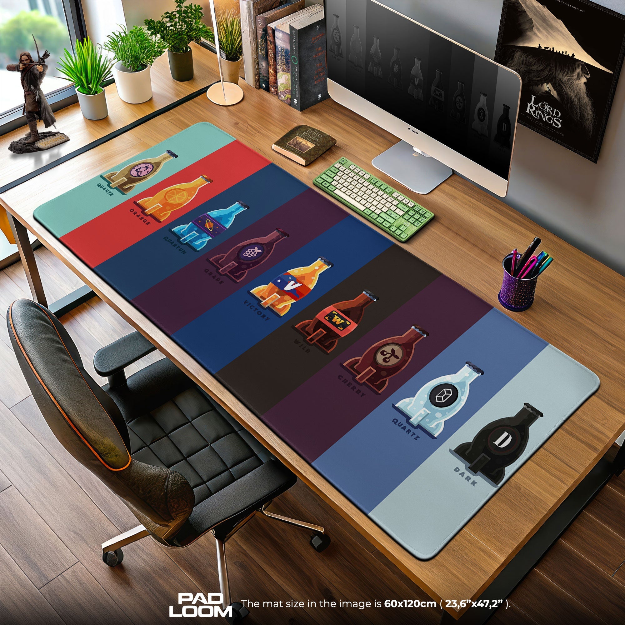Fallout Nuka Cola Flavors Mouse Pad, Game Desk Mat – Padloom