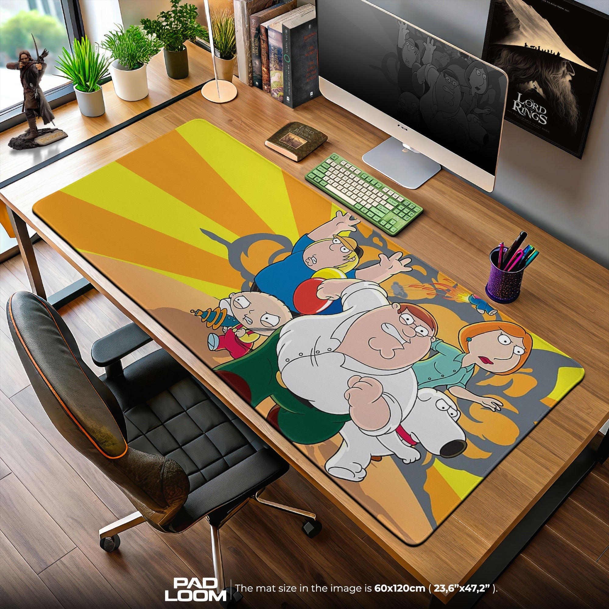 Family Guy Mouse Pad, Action Scene Cartoon Desk Mat – Padloom