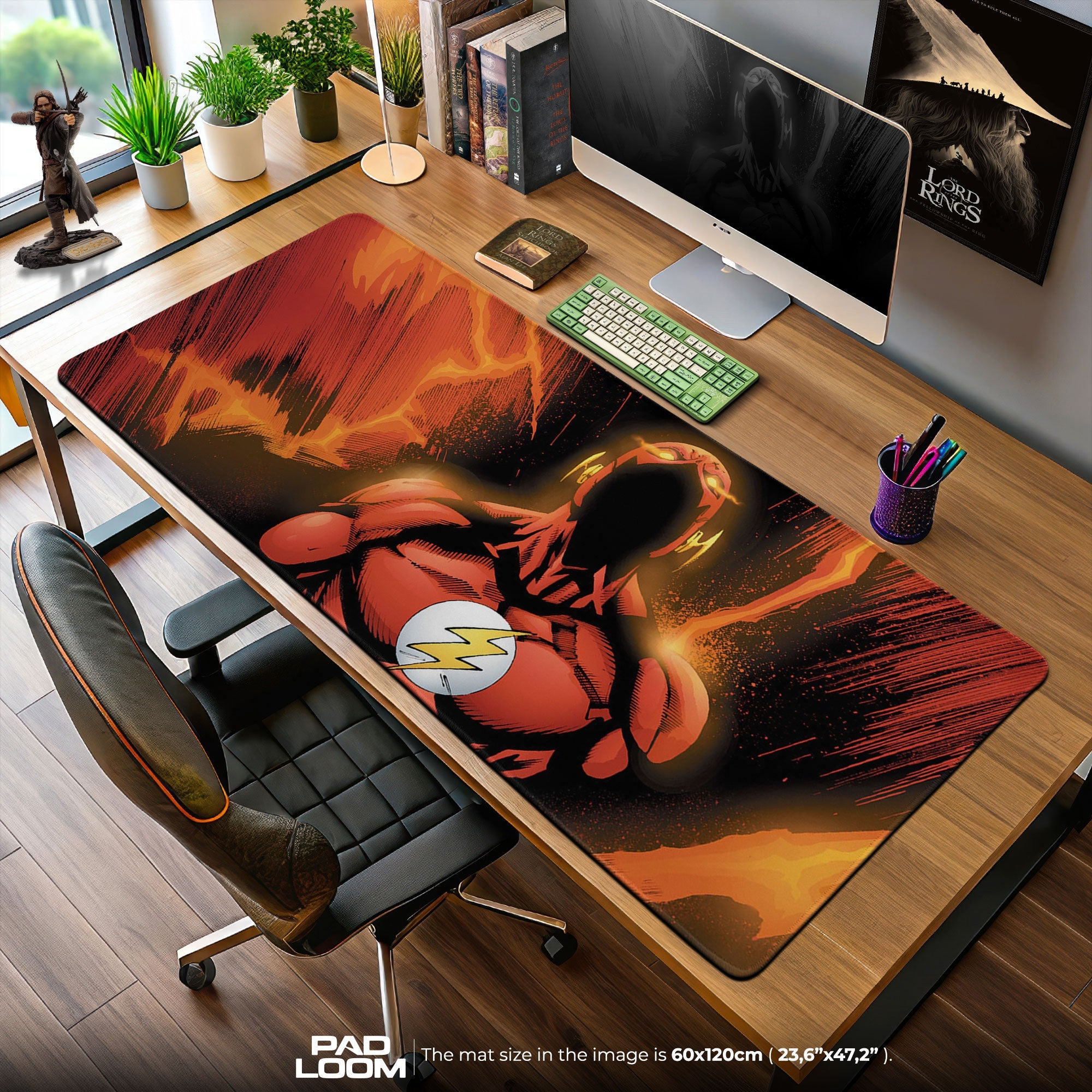 Flash Speed Force Mouse Pad, DC Comics Gamer Desk Mat – Padloom