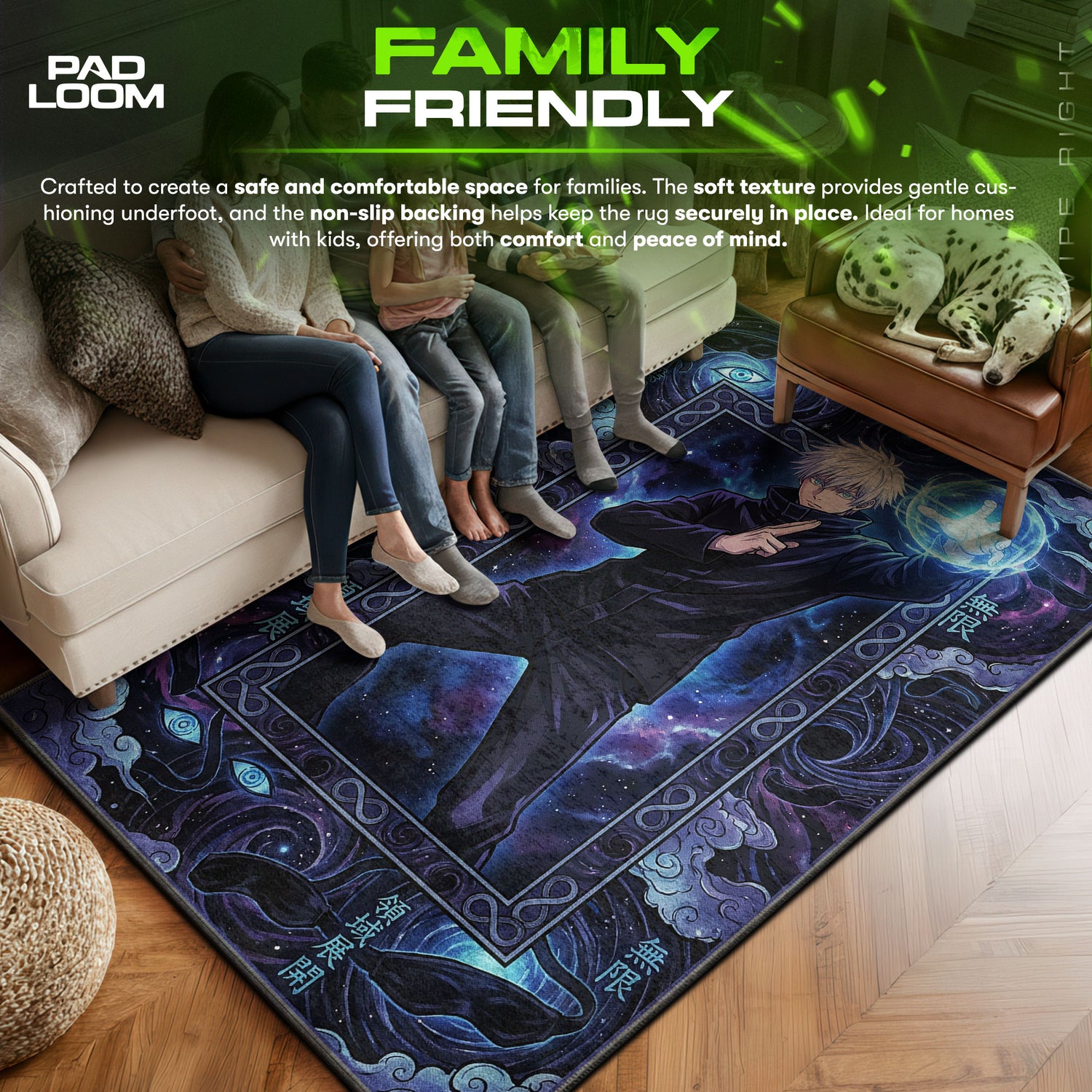 Gojo Satoru Limitless Eyes Rug - Jujutsu Kaisen Chair Mat – Padloom