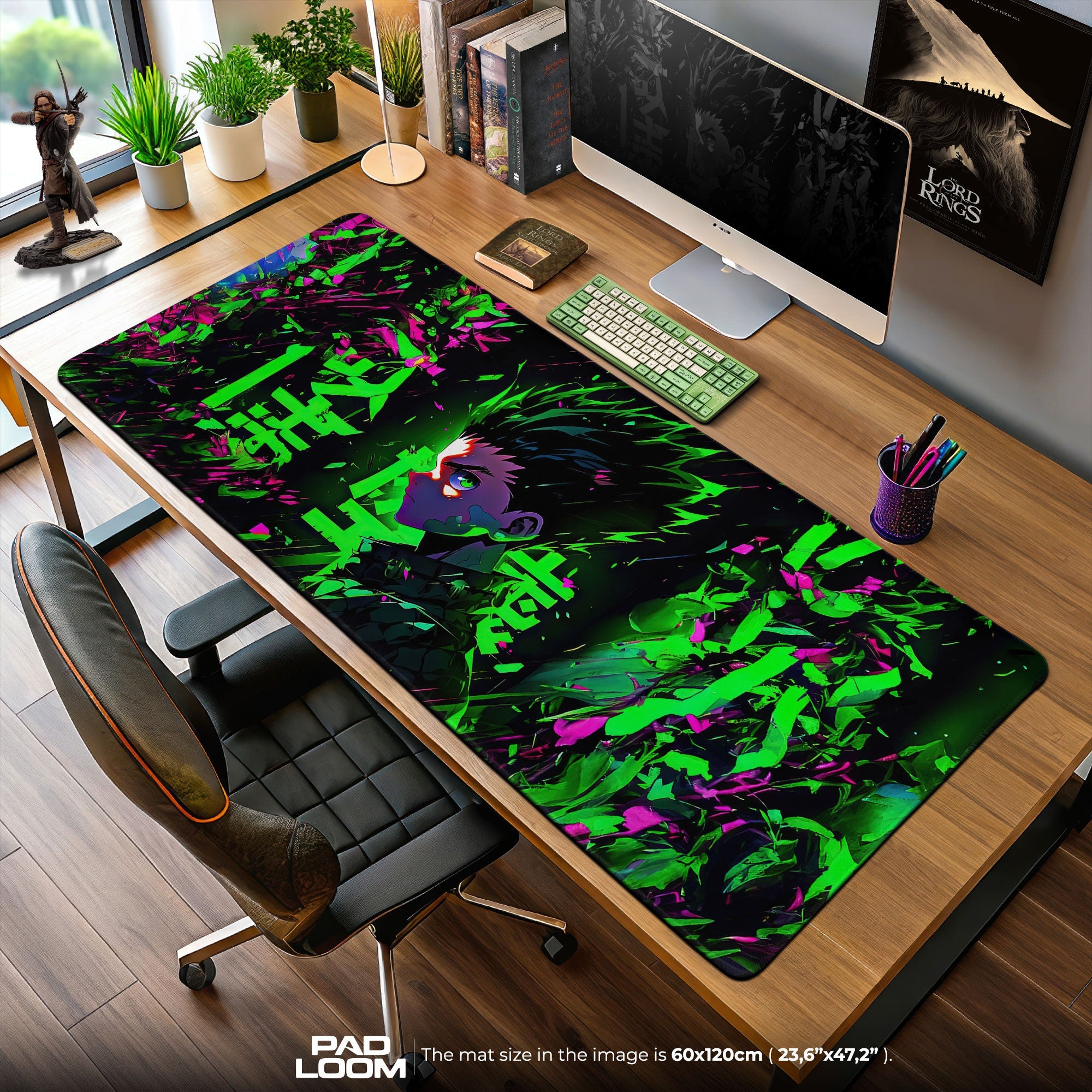 Gon Freecss Rage Form Mouse Pad, Hunter x Hunter Gaming Desk Mat – Padloom