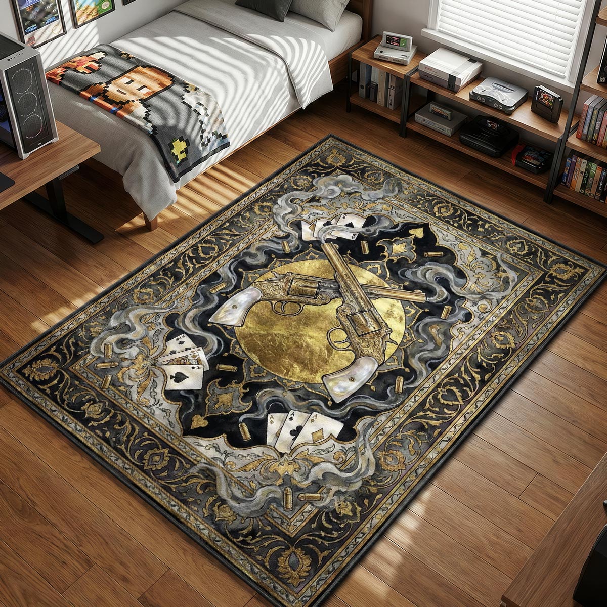 High Roller Revolver Rug - Red Dead Redemption Chair Mat – Padloom