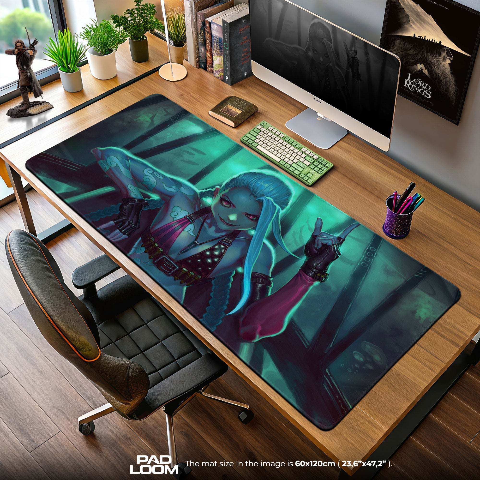 Jinx Mad Smile Mouse Pad, League of Legends Gaming Desk Mat – Padloom