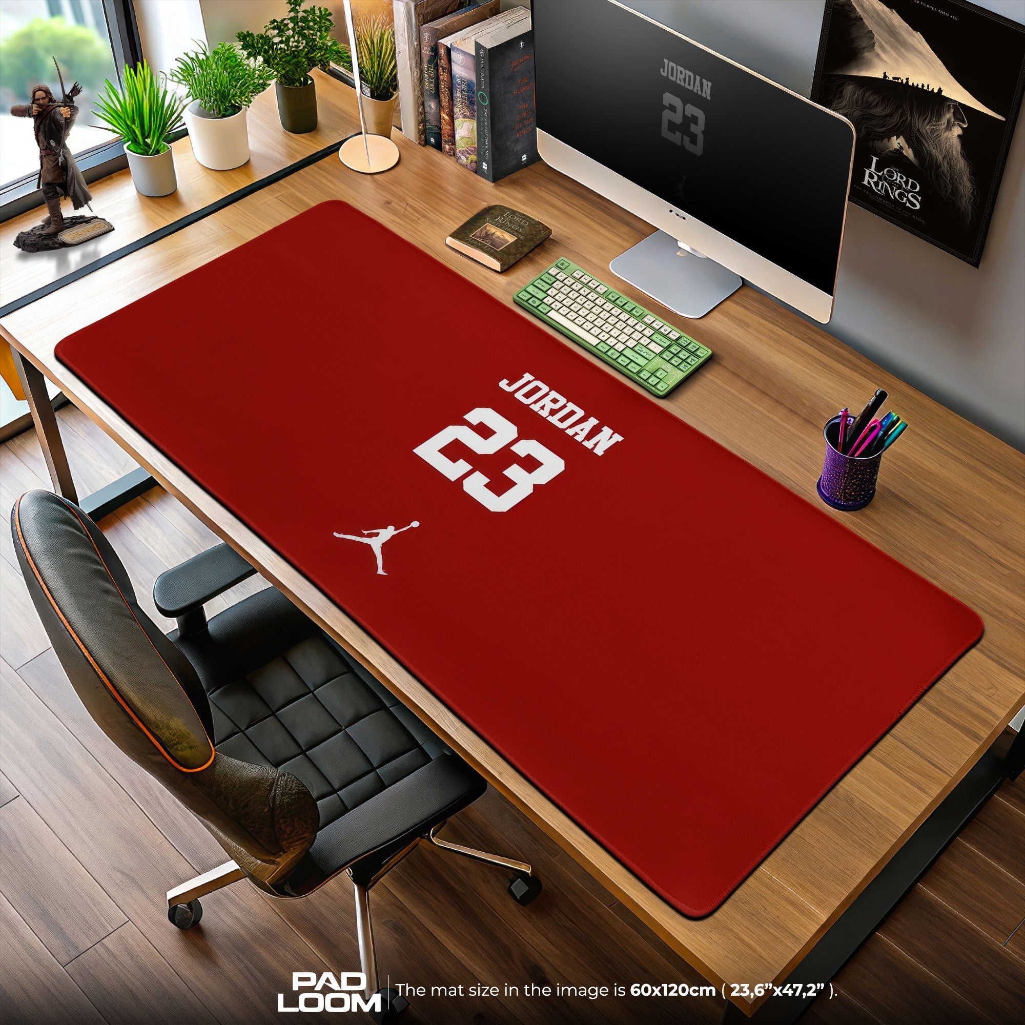 Michael Jordan 23 Mouse Pad, Minimal Pop Culture Gaming Desk Mat – Padloom