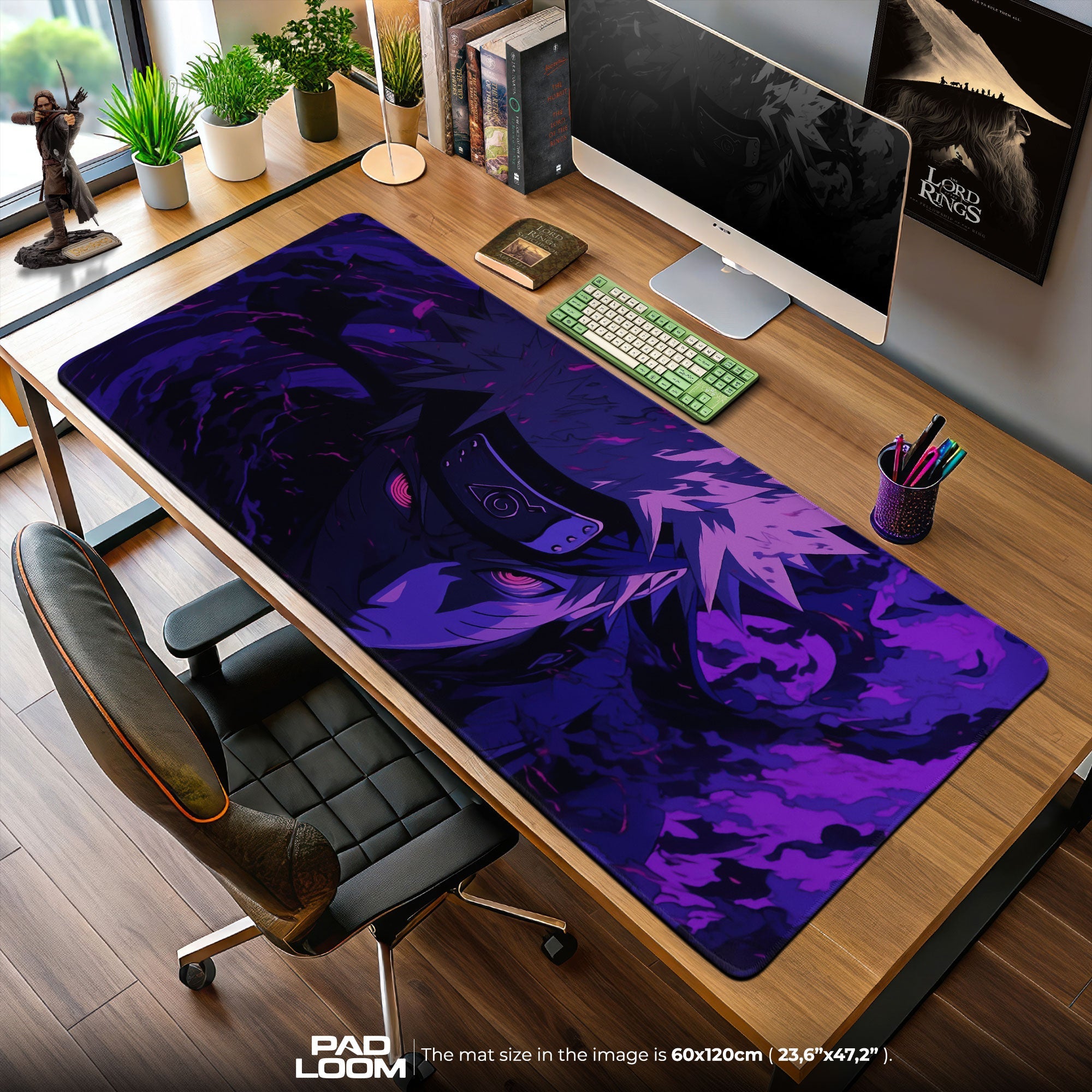 Naruto Mouse Pad, Kakashi Purple Aura Gaming Desk Mat – Padloom