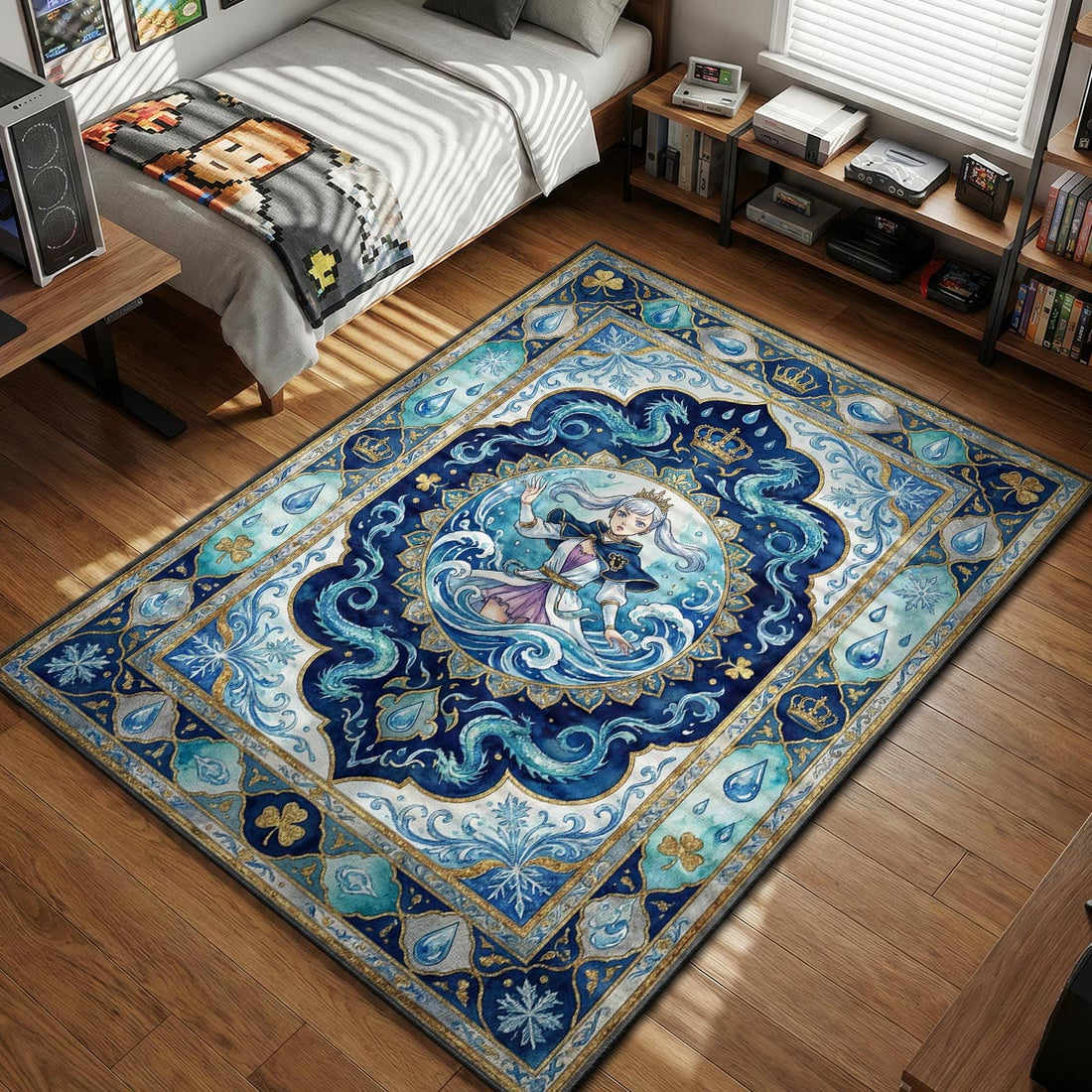 Noelle Valkyrie Armor Rug - Black Clover Chair Mat | Padloom