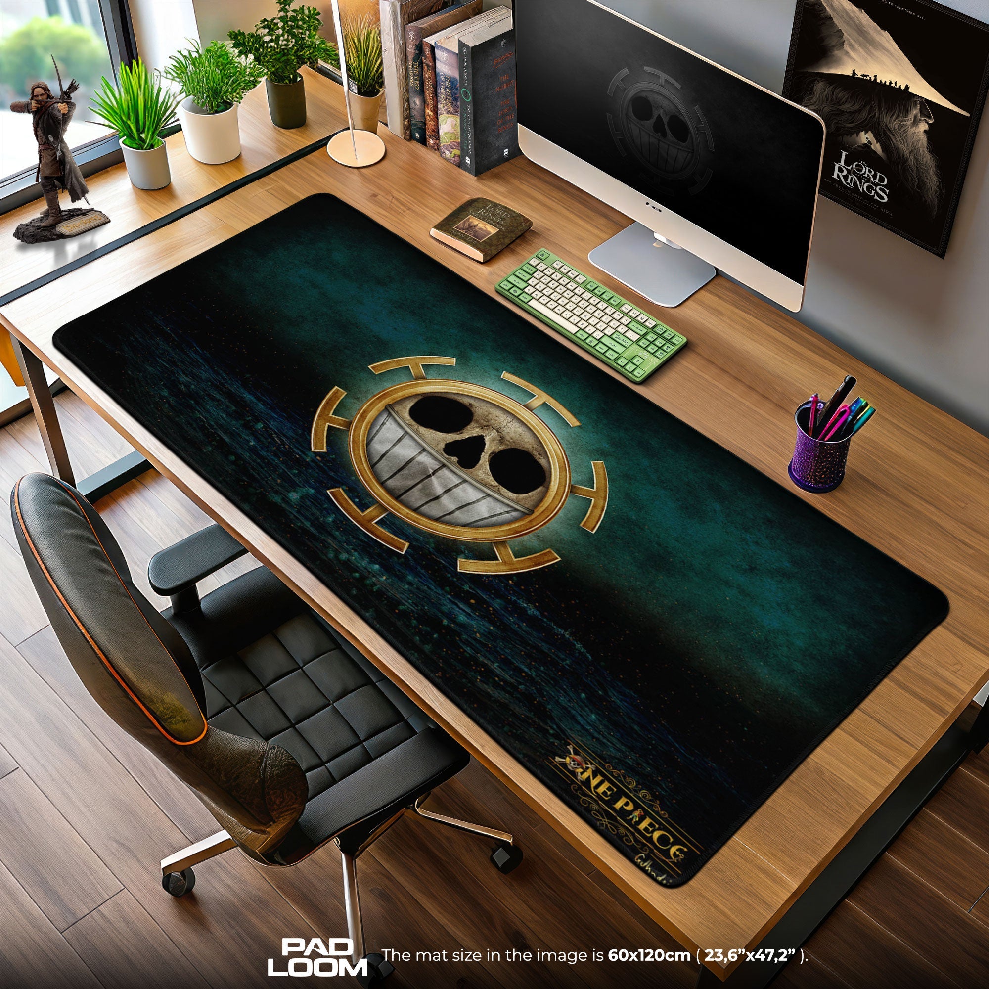 One Piece Heart Pirates Mouse Pad, Anime Desk Mat – Padloom