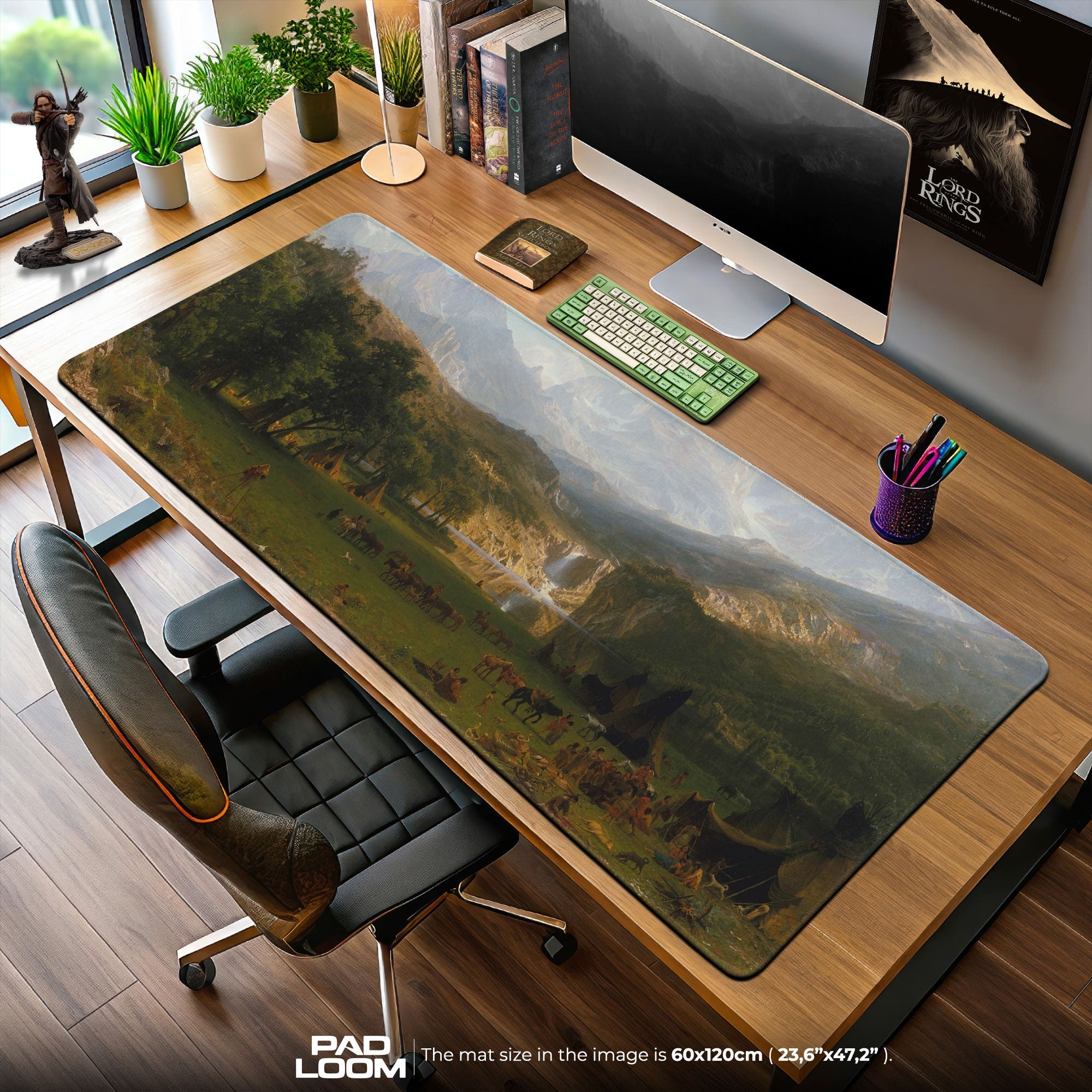 Original Art Rocky Valley Mouse Pad – Landscape Desk Mat – Padloom
