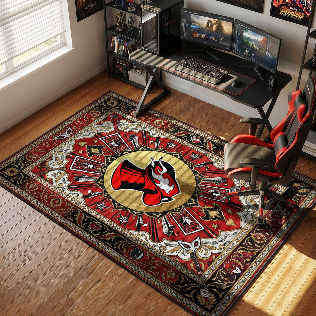 Phantom Thieves Logo Calling Card Rug - Persona 5 Chair Mat – Padloom