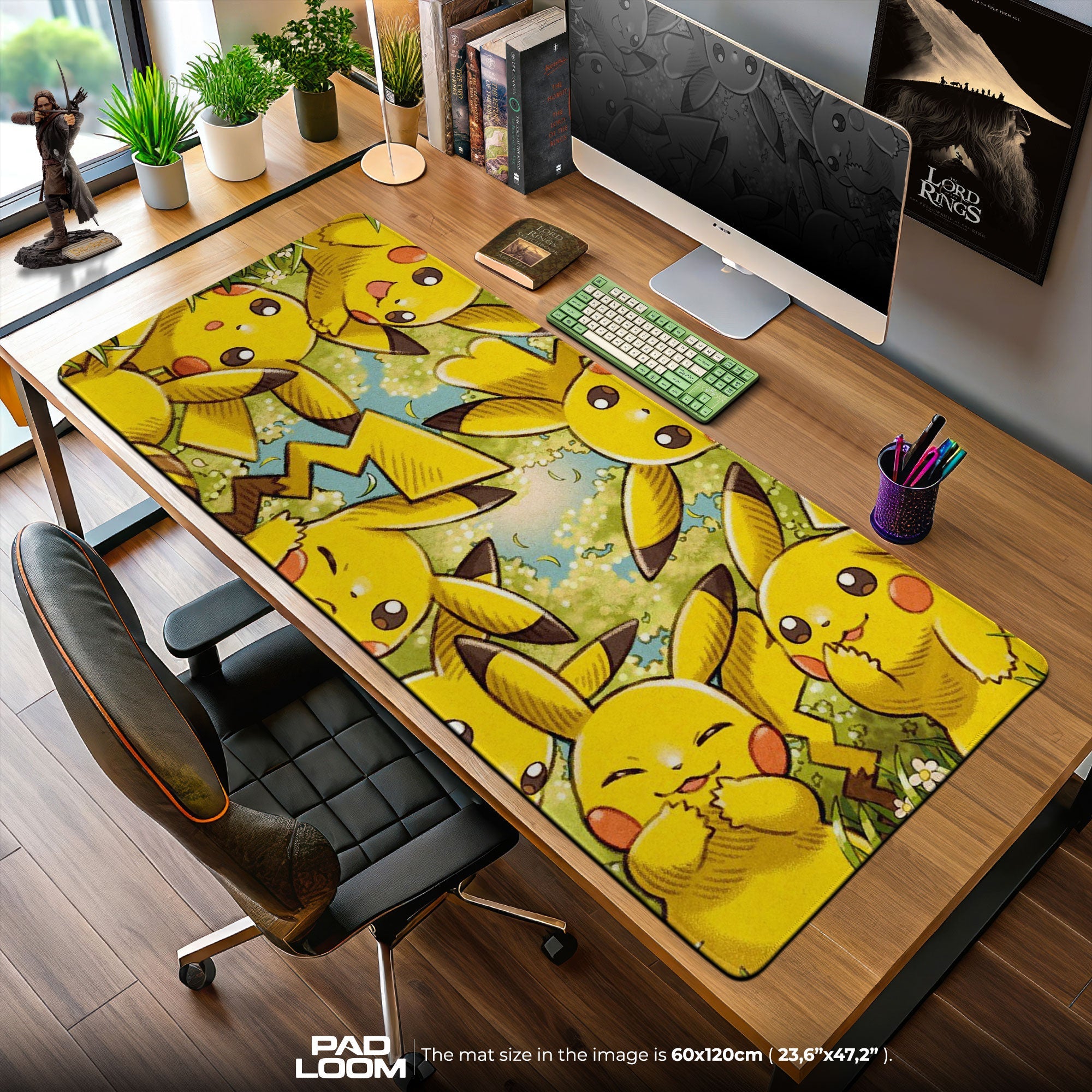 Pikachu Field Play Mouse Pad, Pokémon Gaming Desk Mat – Padloom