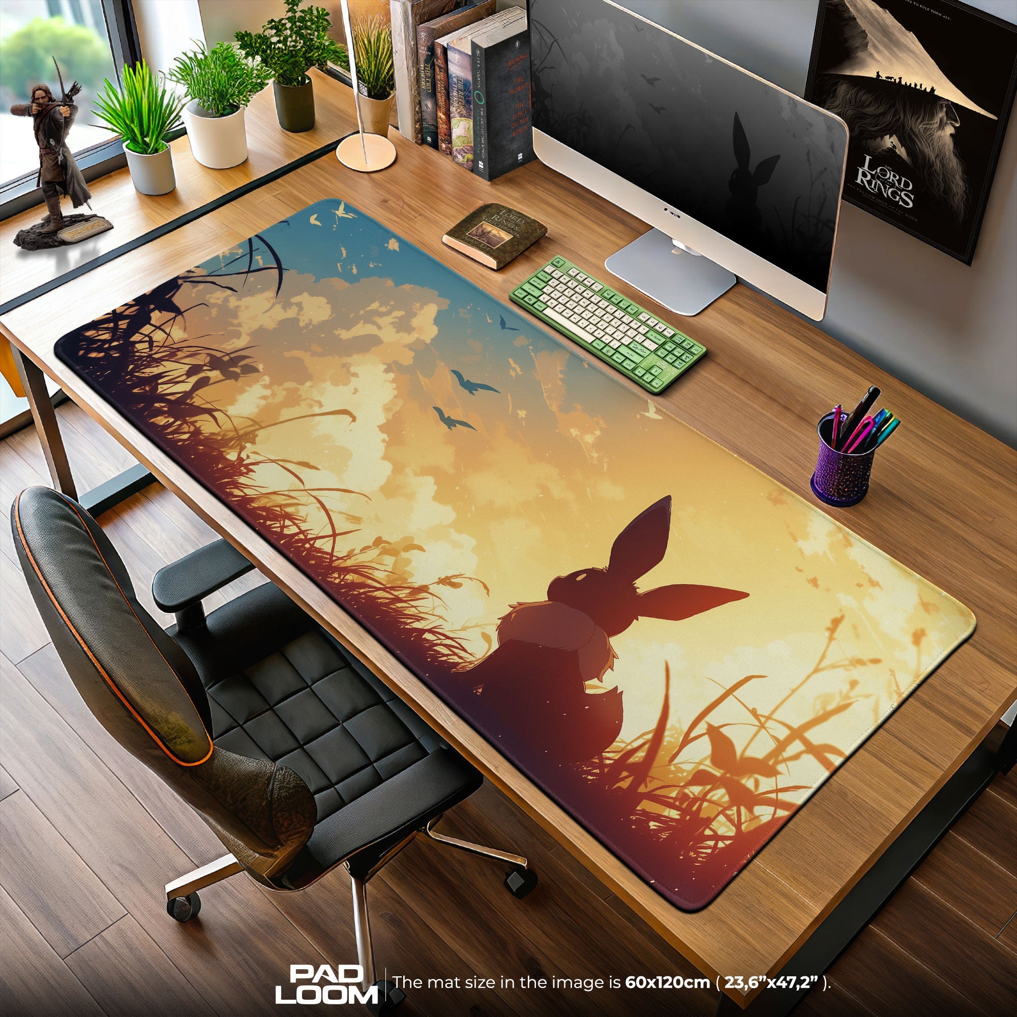 Pokemon Eevee Sunset Mouse Pad, Gamer Desk Mat – Padloom