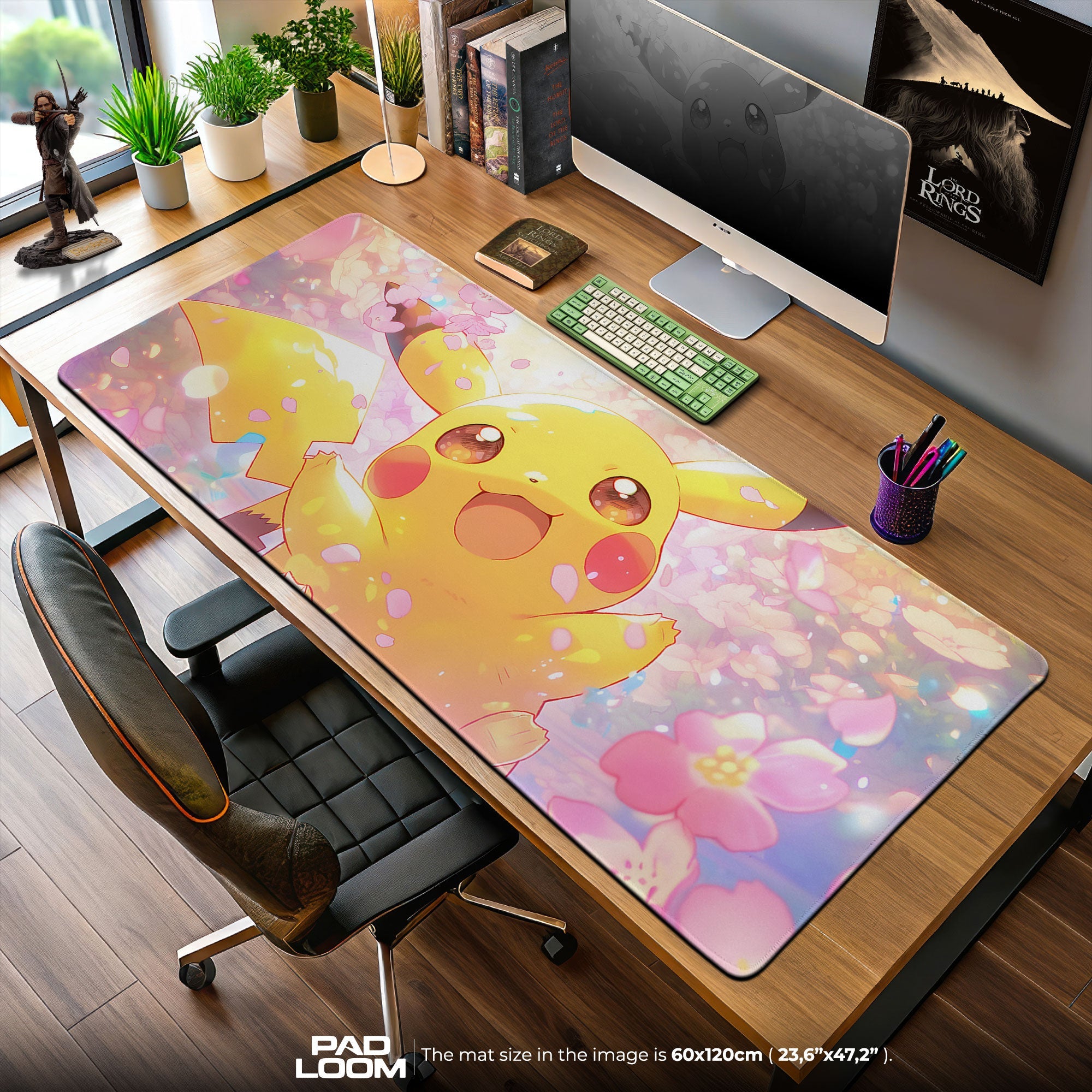 Pokémon Pikachu Blossom Joy Mouse Pad, Gamer Desk Mat – Padloom