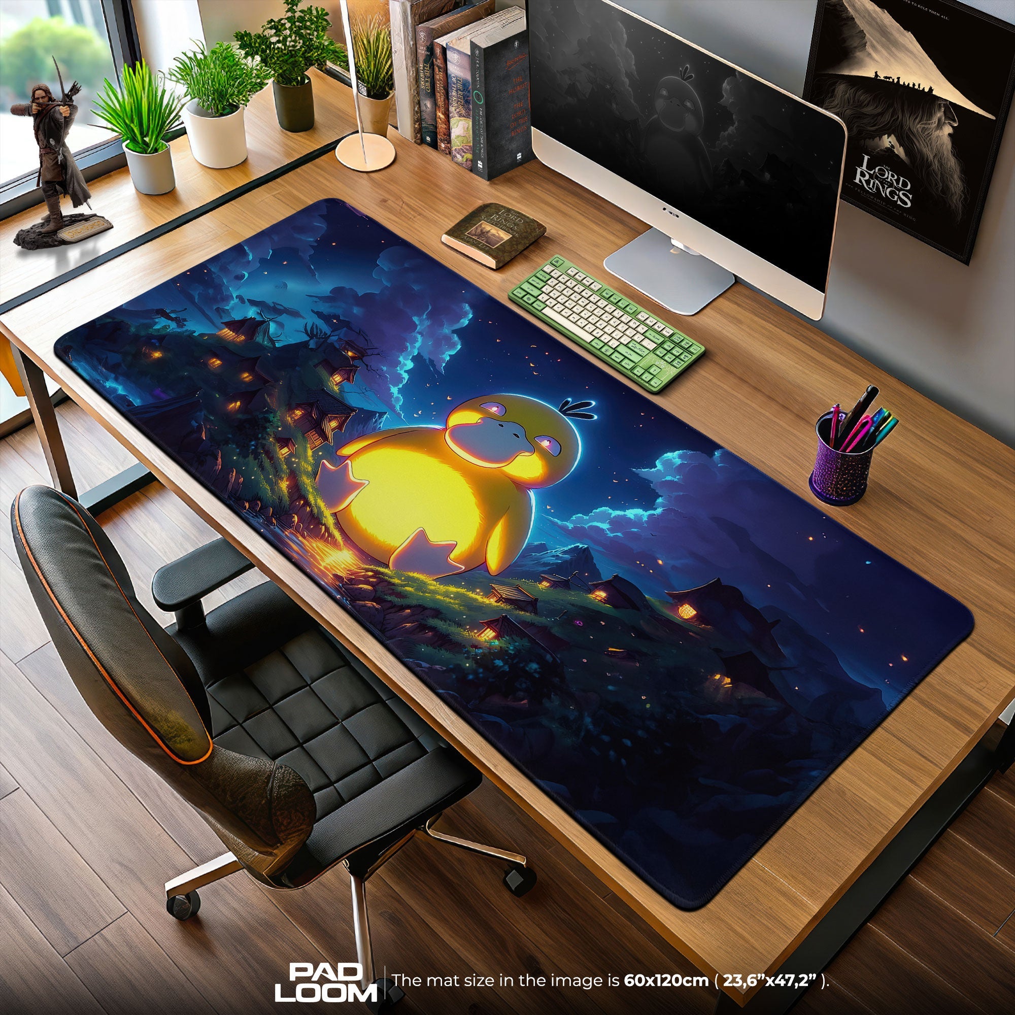 Psyduck Glow Mouse Pad, Pokémon Gaming Desk Mat – Padloom