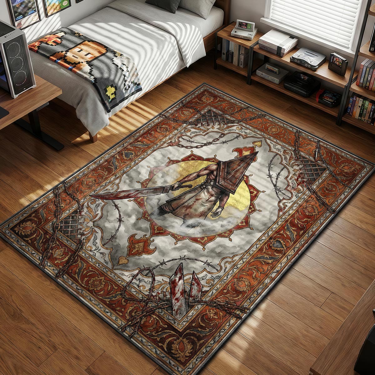 Pyramid Head Executioner Rug - Silent Hill Chair Mat | Padloom