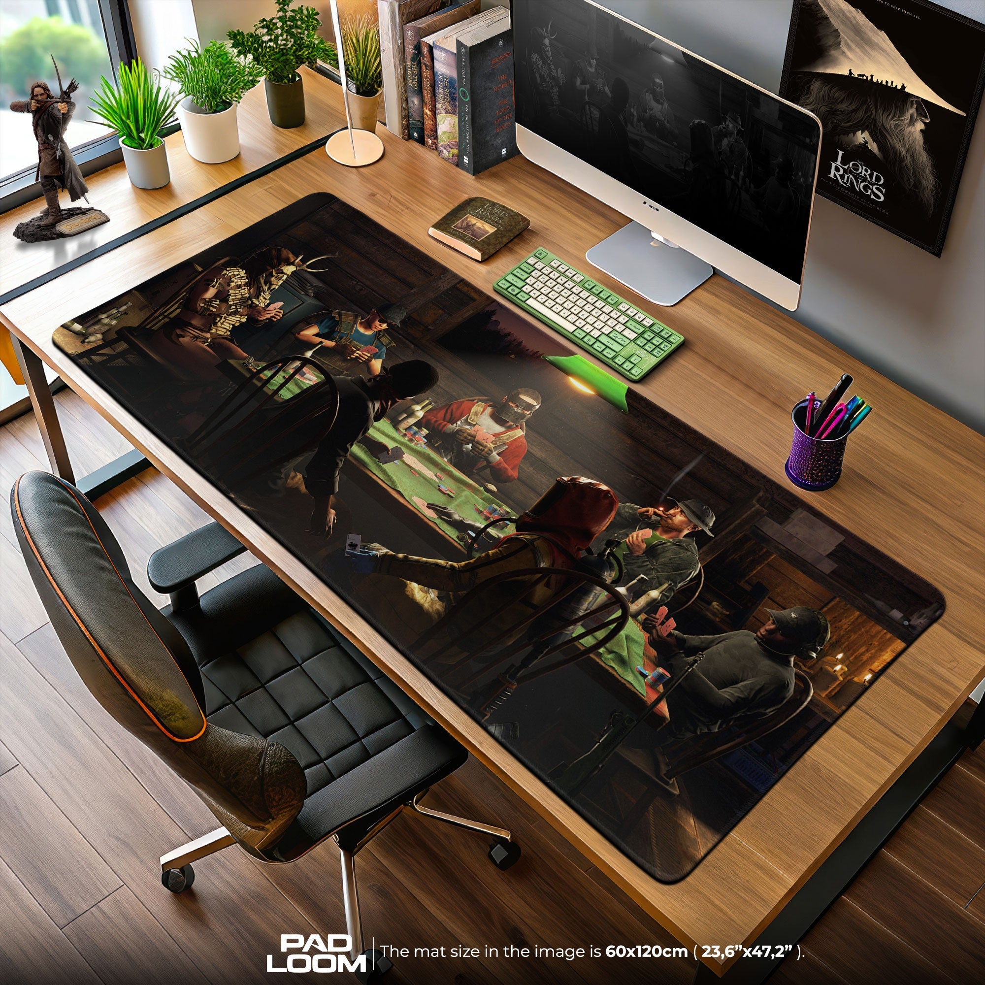 Rust Poker Night Mouse Pad, Survival Game Gaming Desk Mat – Padloom