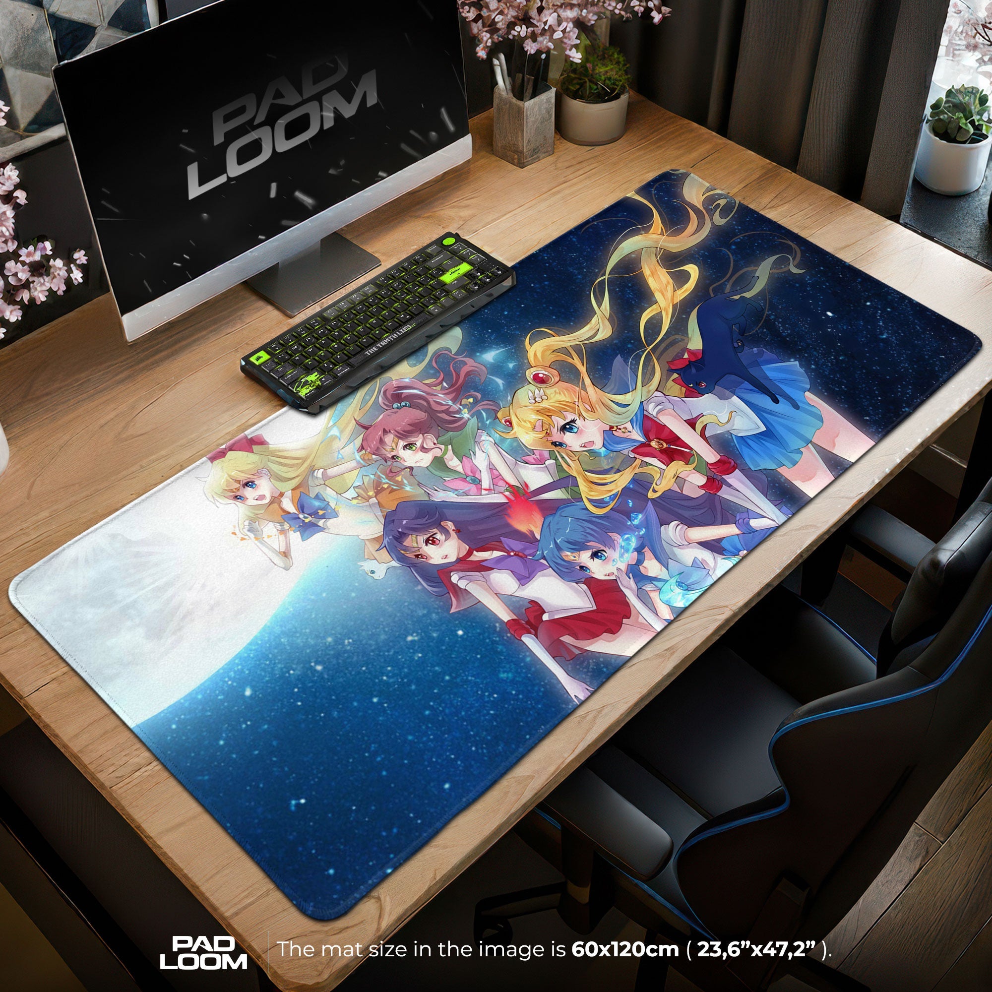 Sailor Moon Galaxy Mouse Pad - Lunar Guardians Desk Mat – Padloom