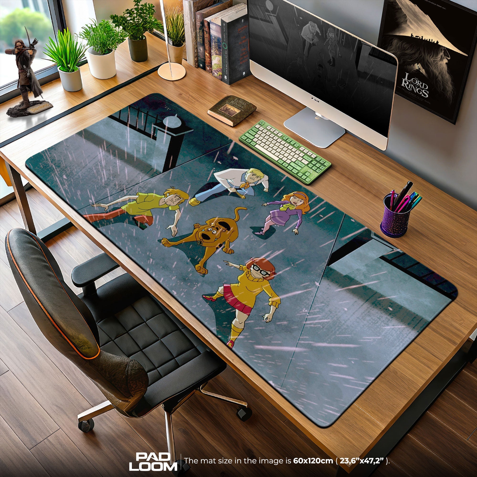 Scooby-Doo Mouse Pad, Mystery Gang Chase Cartoon Desk Mat – Padloom