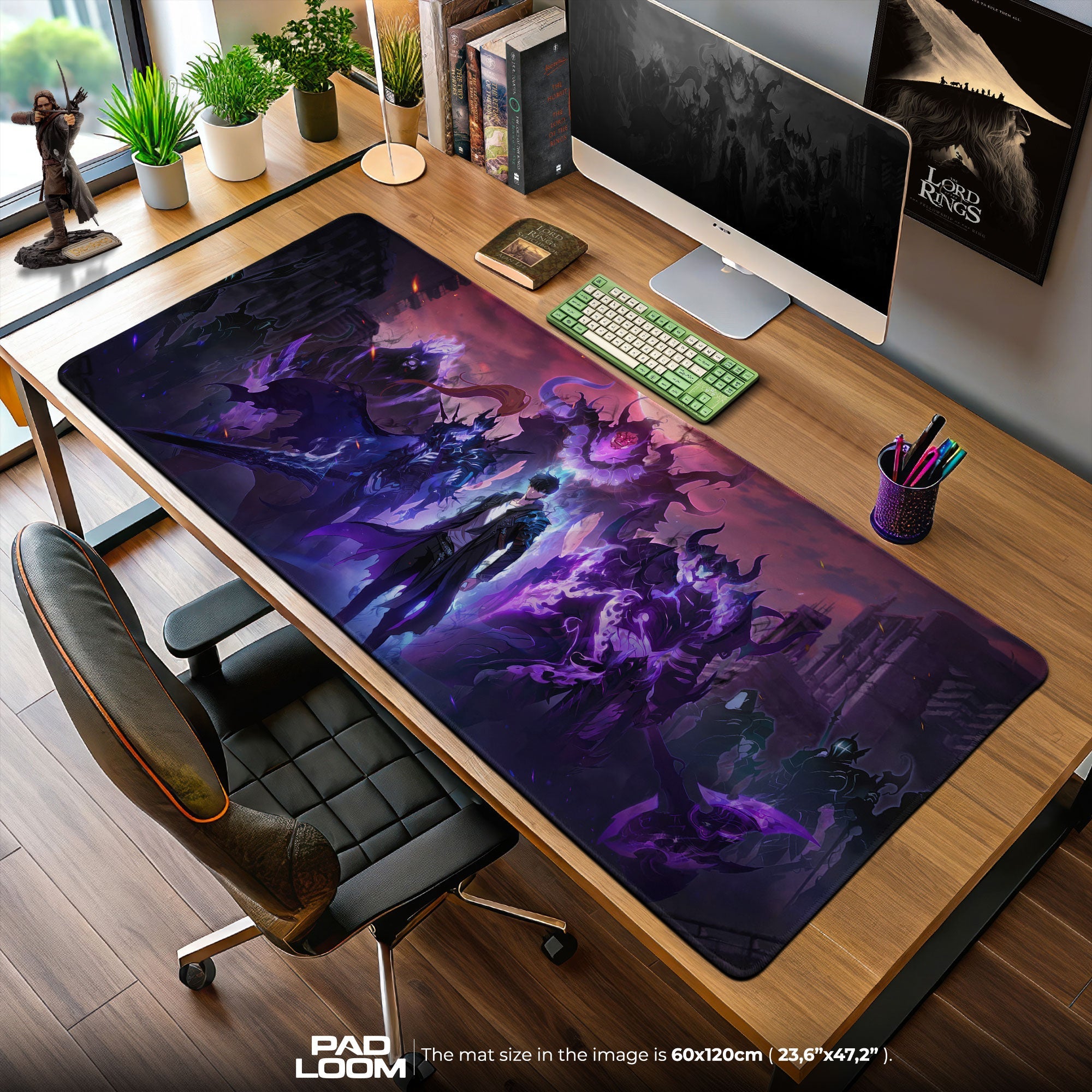 Solo Leveling Shadow Monarch Mouse Pad – Anime Gaming Desk Mat – Padloom