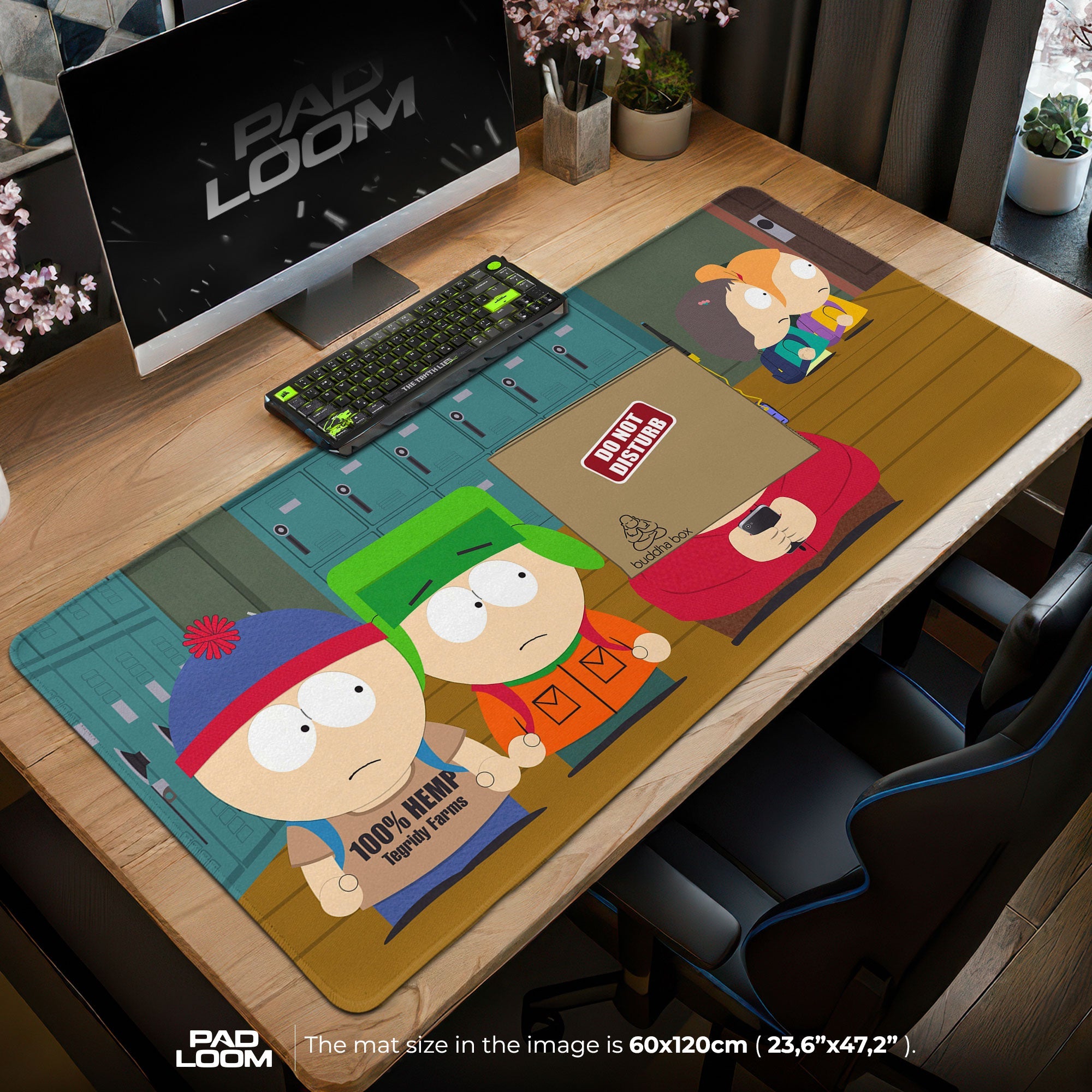 South Park Mouse Pad - Buddha Box Chaos Gaming Desk Mat – Padloom
