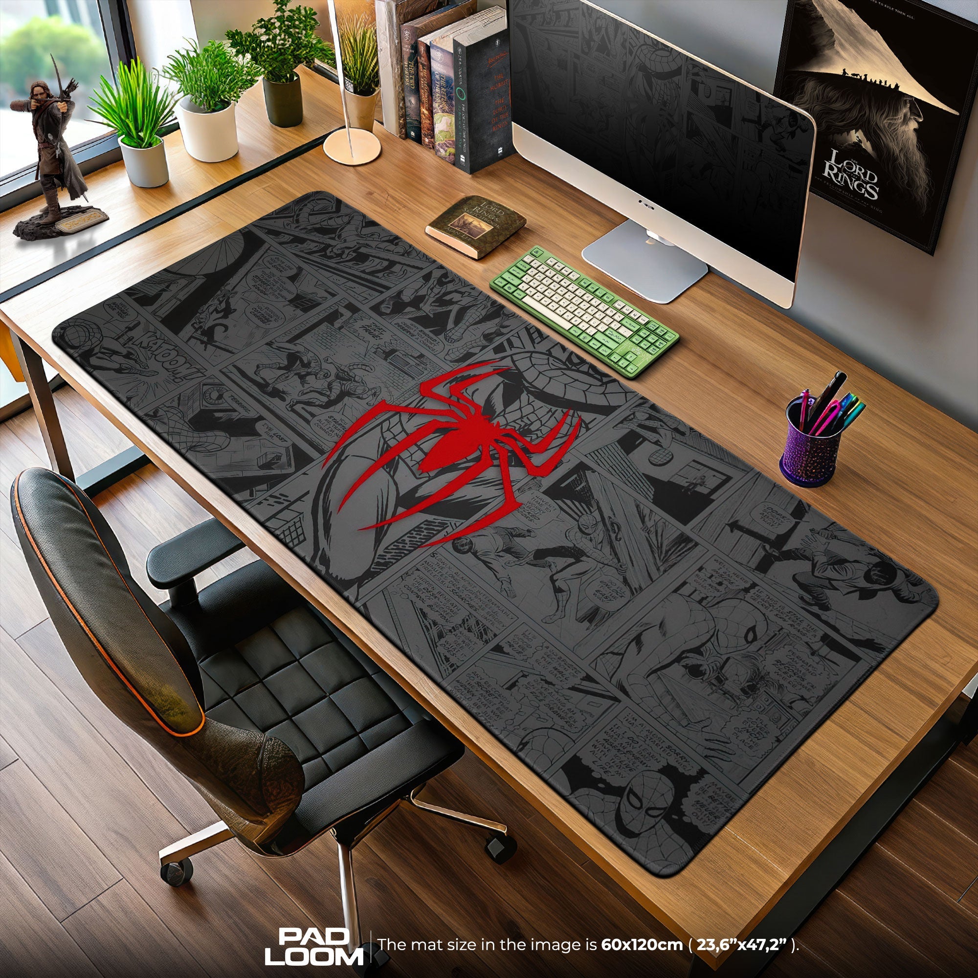 Spider-Man Comic Strip Mouse Pad, Heroic Gaming Desk Mat – Padloom