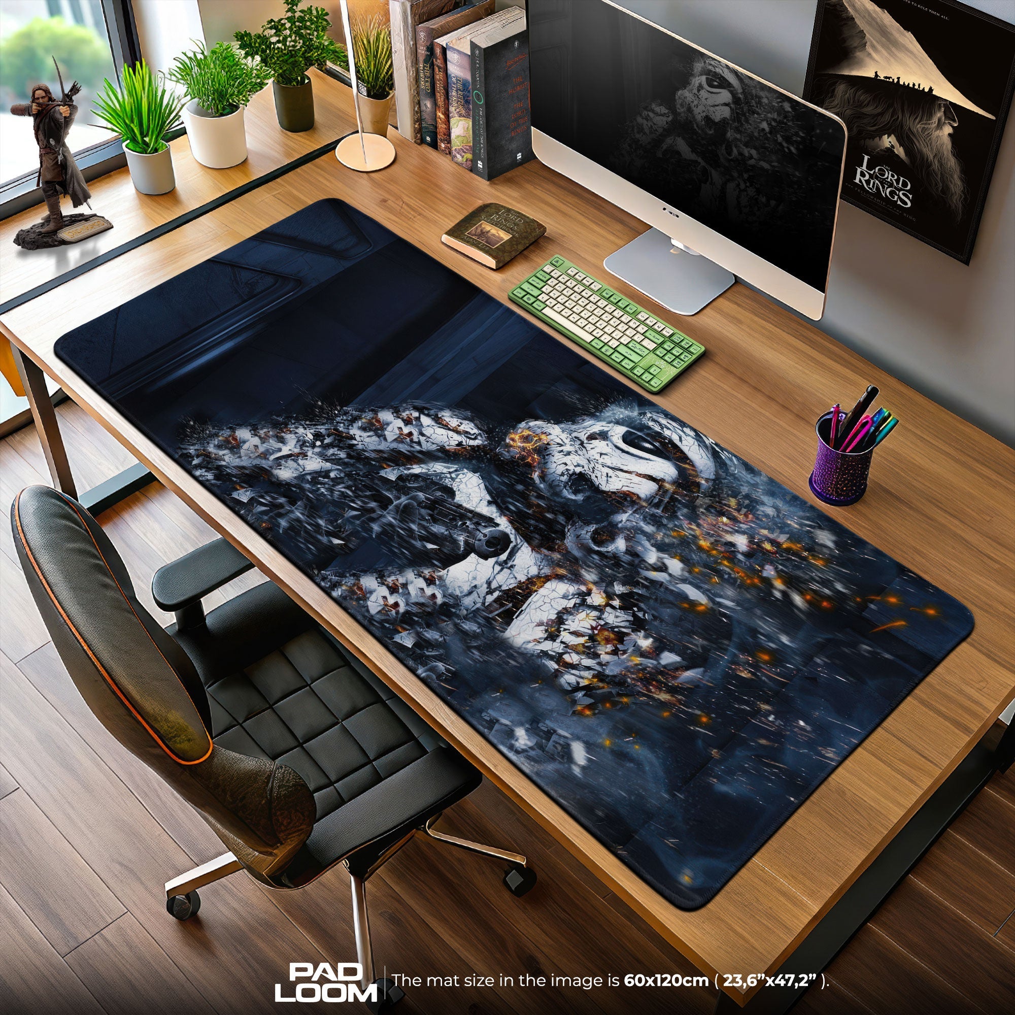 Star Wars Stormtrooper Mouse Pad, Explosive Art Gaming Desk Mat – Padloom