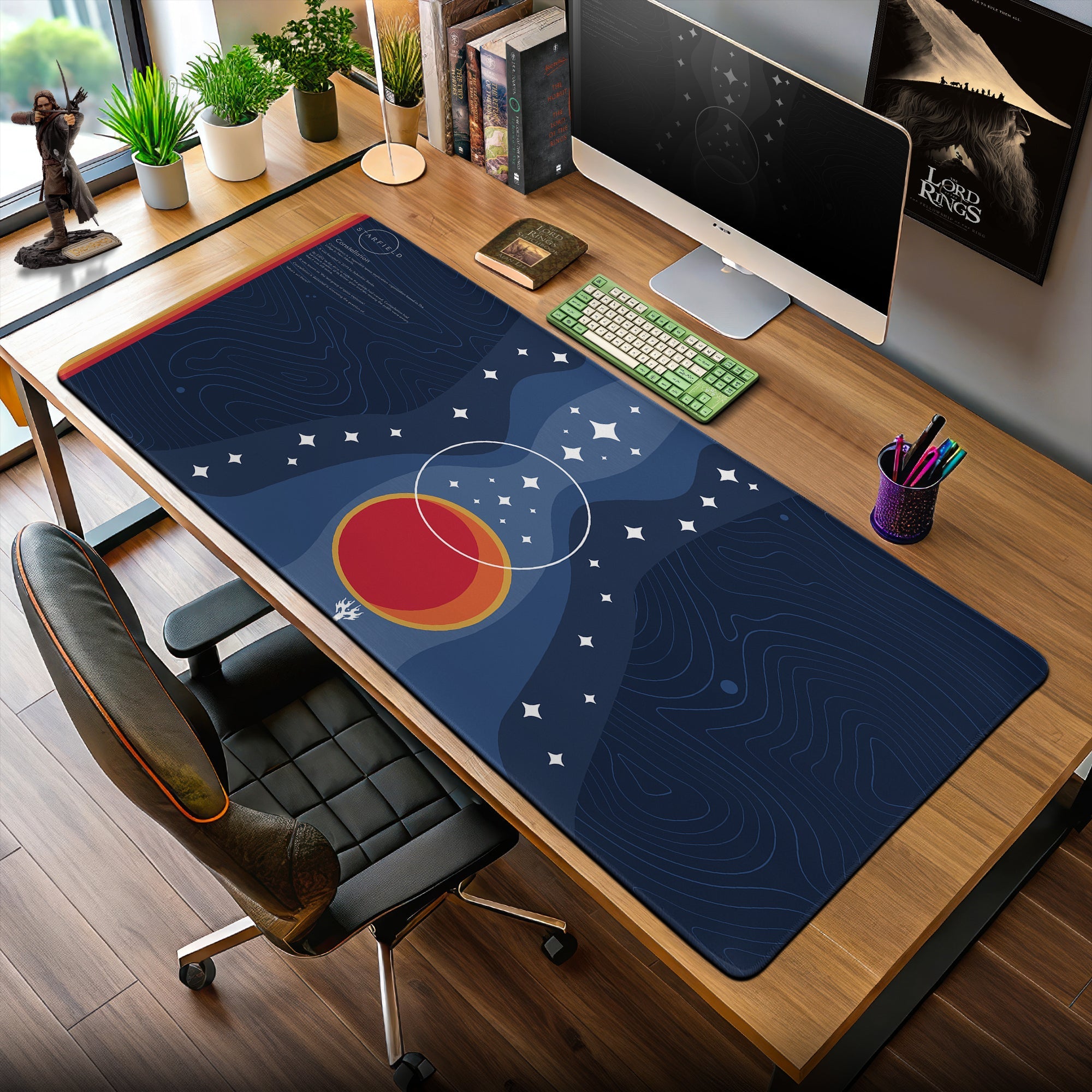 Starfield Constellation Mouse Pad – Galaxy Desk Mat – Padloom