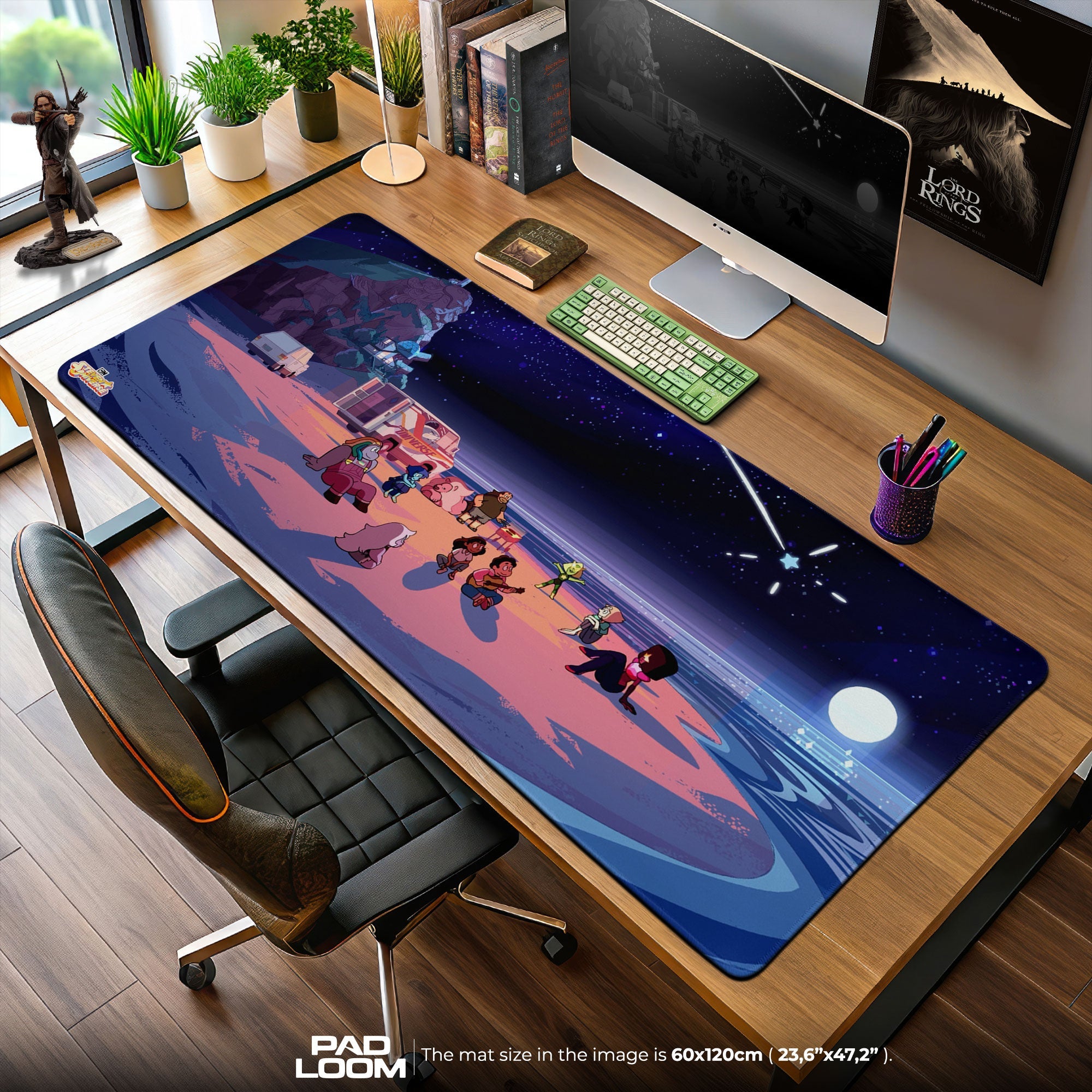 Steven Universe Mouse Pad, Beach Campfire Night Cartoon Desk Mat – Padloom