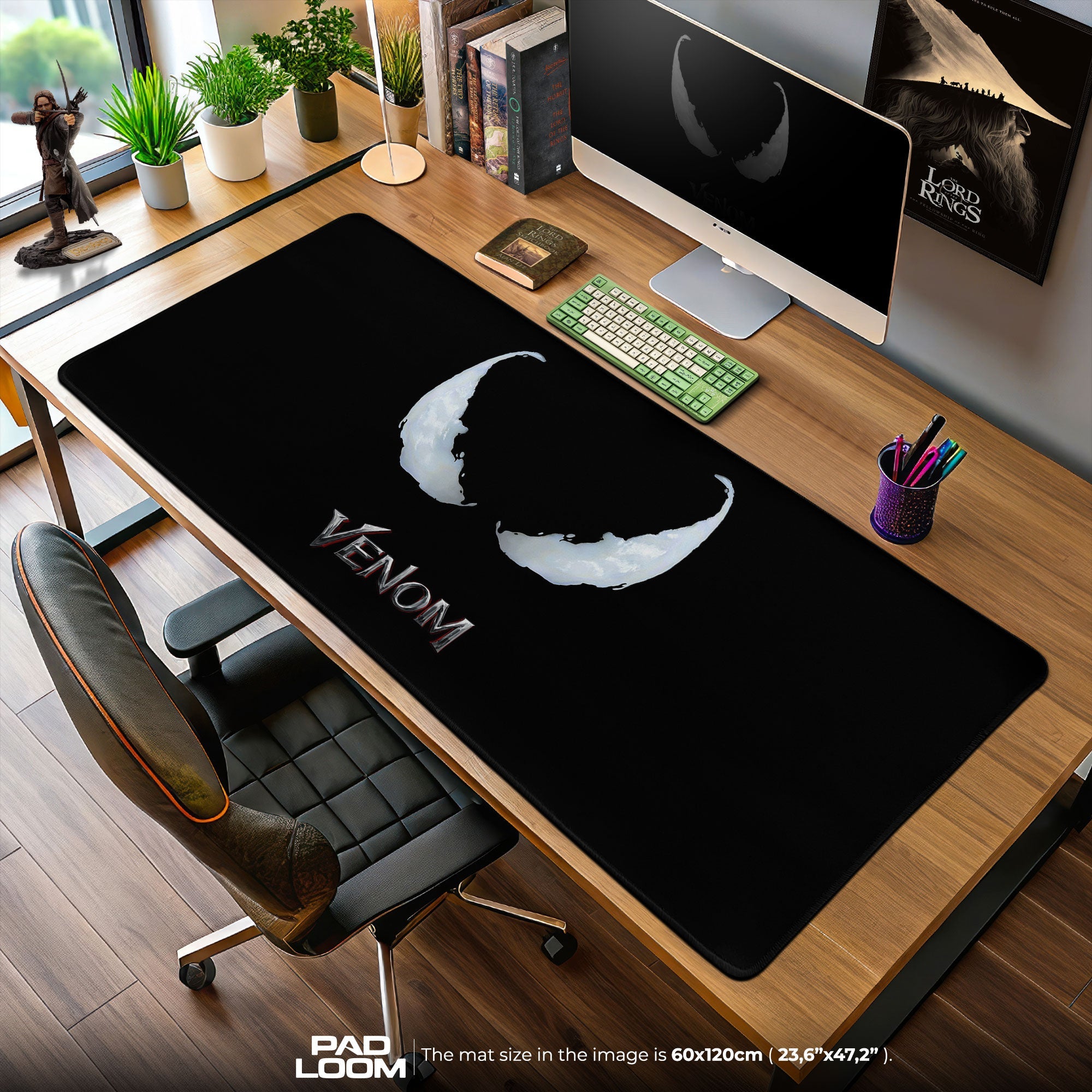 Venom Symbiote Eyes Mouse Pad, Marvel Gamer Desk Mat – Padloom